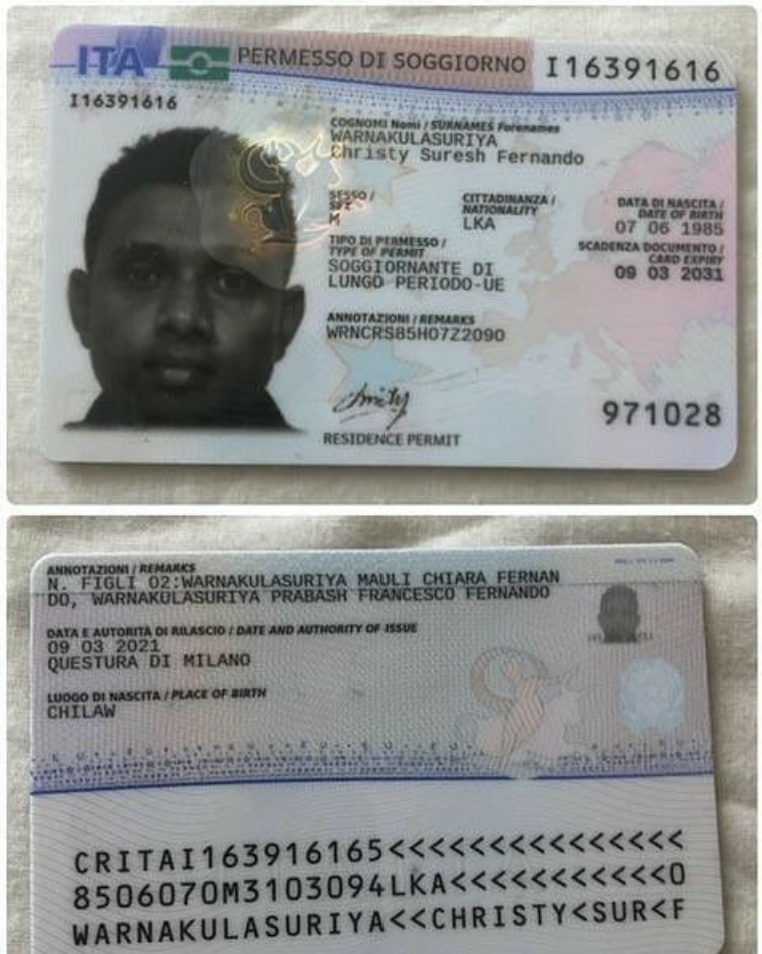 İtalyan Oturma İzni | Faux Global Documents